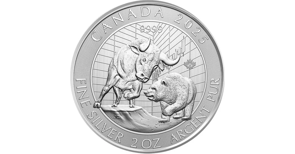 Dübörög a bika, bömböl a medve…, 10 dollár, ezüst, Kanada, 2025